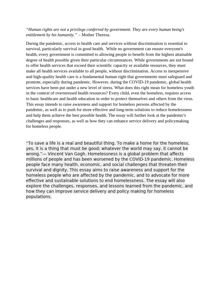 Advocacy for Homeless Health Rights | PDF