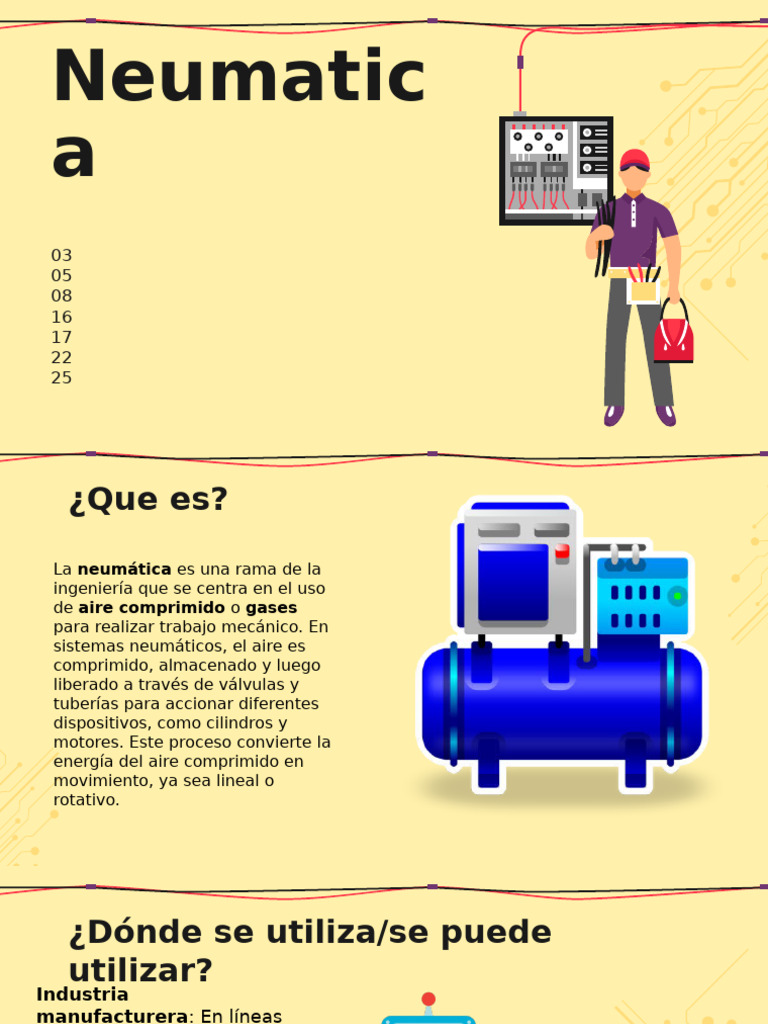 Introducción a la Neumática y sus Usos | PDF | Neumática | Motores