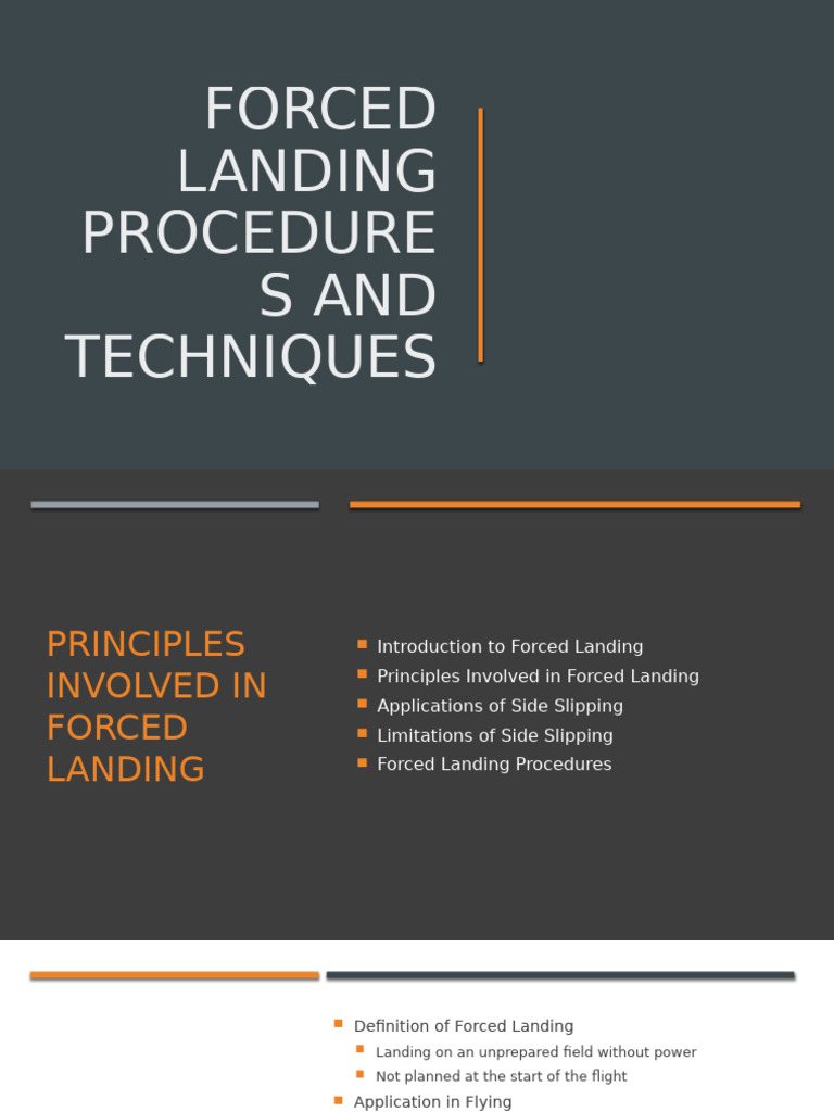 EX 16 Forced Landing Procedures and Techniques | PDF | Aviation | Aircraft