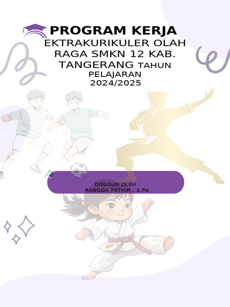 Modul Pembelajaran PJOK Sampul Buku Ungu Ilustratif | PDF