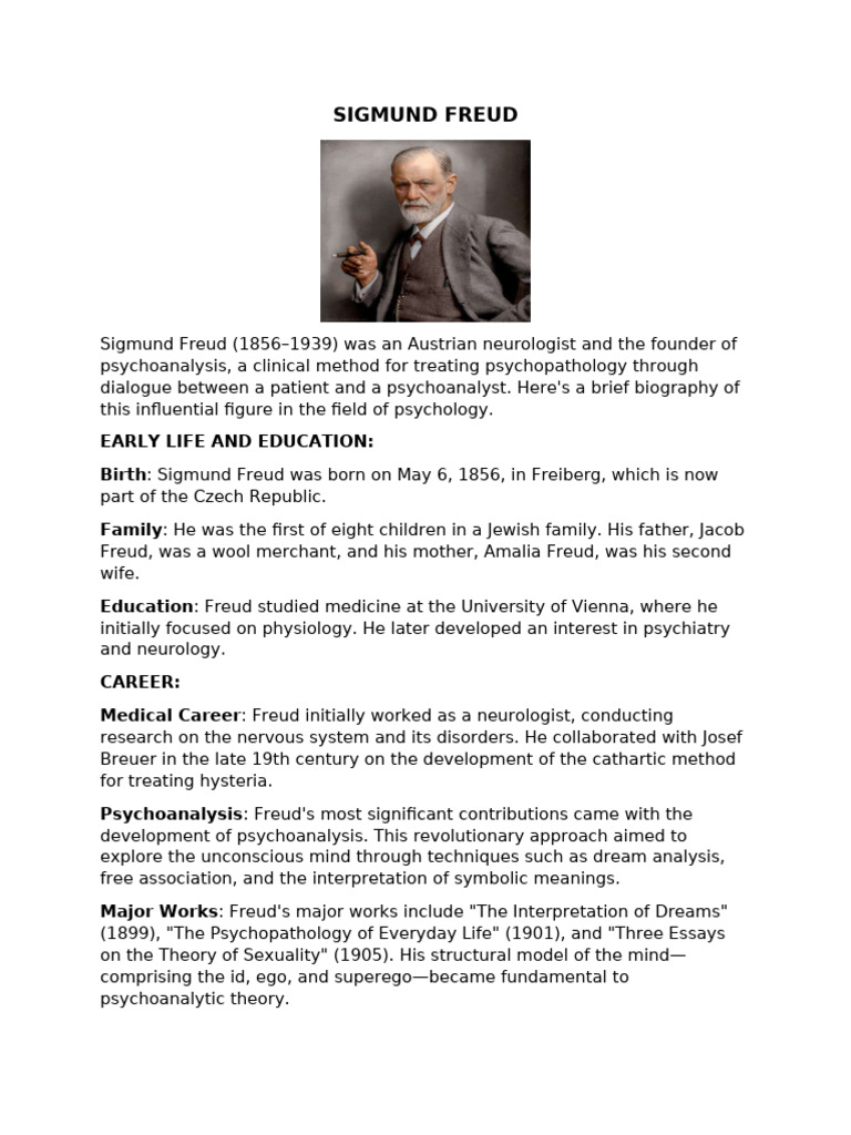 Sigmund Freud: Pioneer of Psychoanalysis | PDF | Sigmund Freud | John Dewey