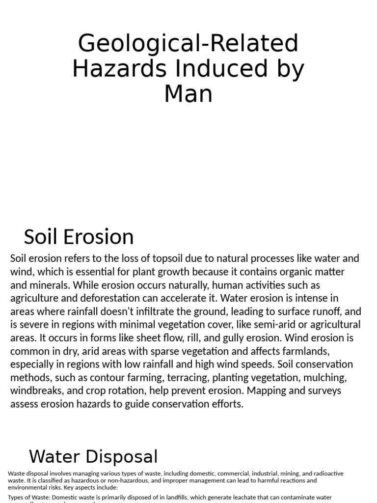 Human-Induced Geological Hazards | PDF | Sinkhole | Earthquakes