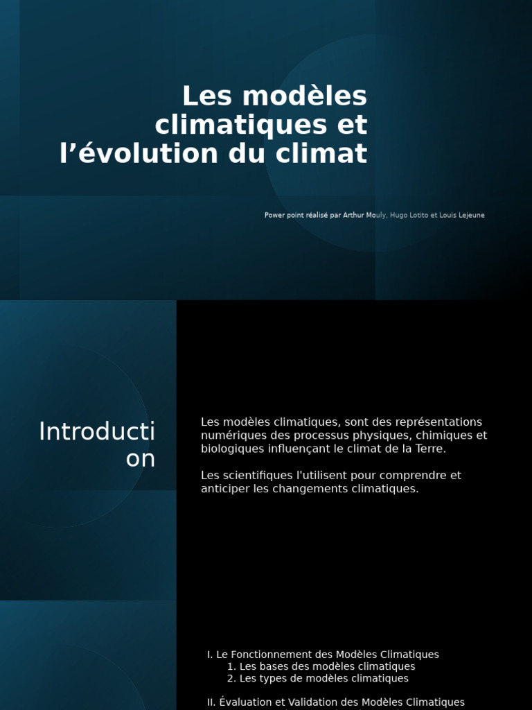 Modèles Climatiques et Changements Climatiques | PDF | Modèle ...