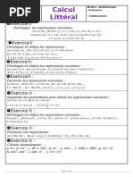 Exercices d'équations 1AC corrigés | PDF