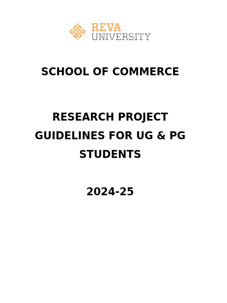 REVA University Major Project Guidelines | PDF | Thesis | Mentorship