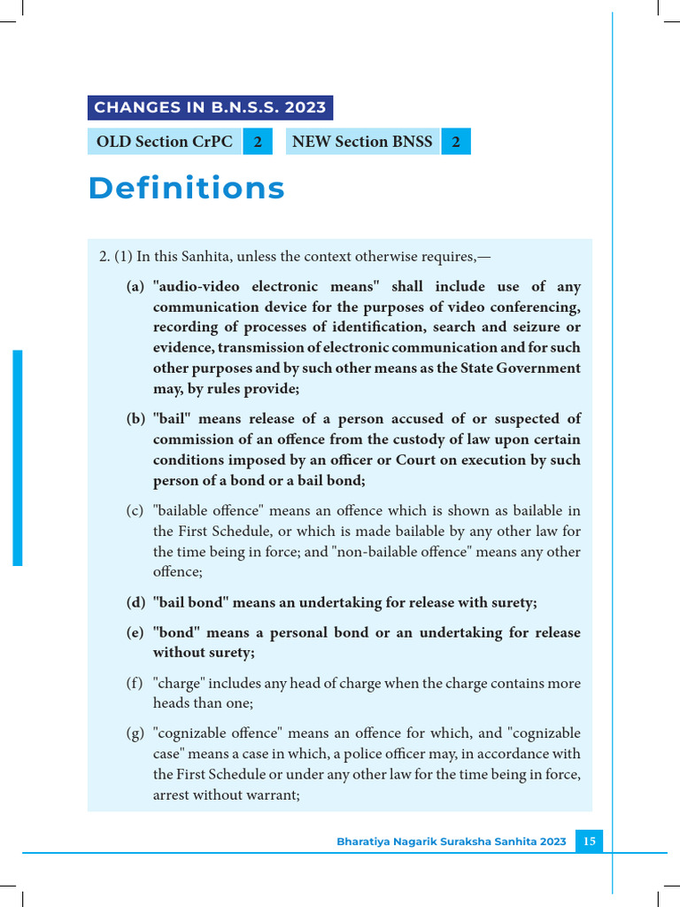 BNSS (SAMPLE NOTES) | PDF | Bail | Prosecutor