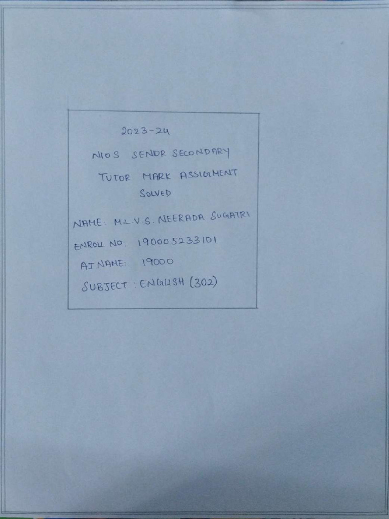 ENGLISH TMA (302) - Compressed | PDF