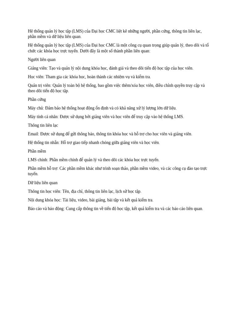 Hệ thống CMC | PDF