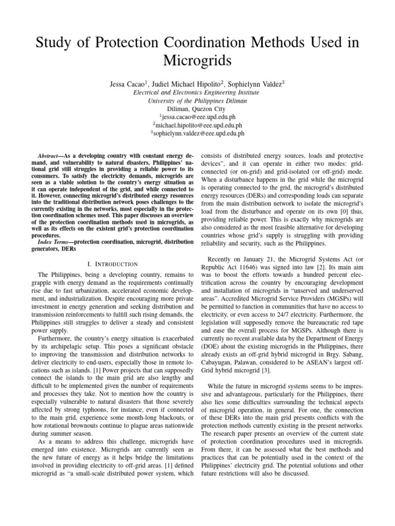 Microgrid Protection Coordination Methods | PDF | Distributed Generation | Electrical Grid