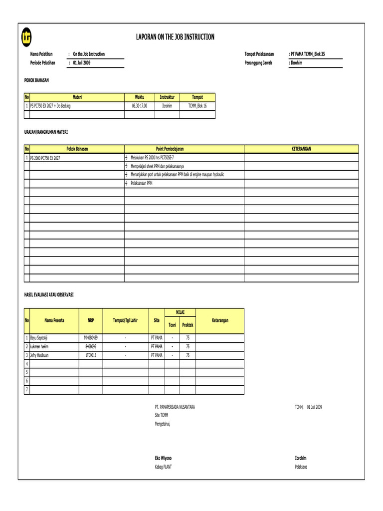 Lap OJI 01 Juli (Ibrohim) | PDF