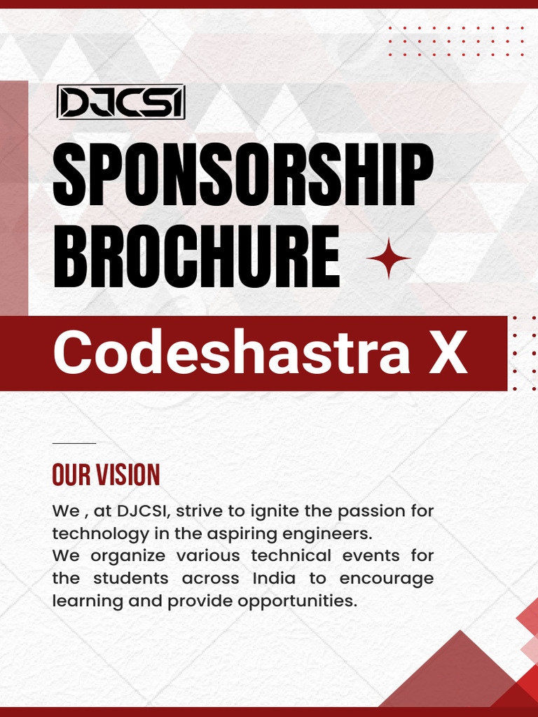 Sponsorship Brochure - Final - Codeshastra X | PDF
