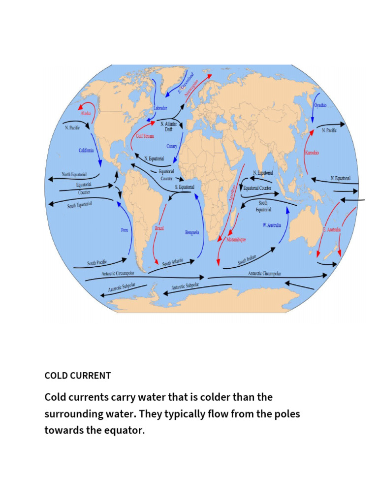 Cold and Warm Ocean Currents Explained | PDF