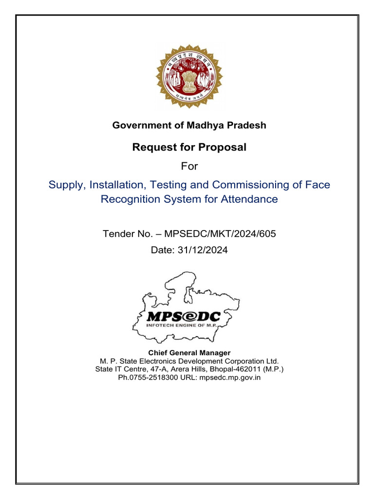 MP Tender | PDF | Public Key Cryptography | Request For Proposal