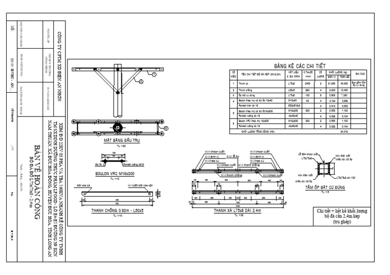 Baûng Keâ Caùc Chi Tieát | PDF