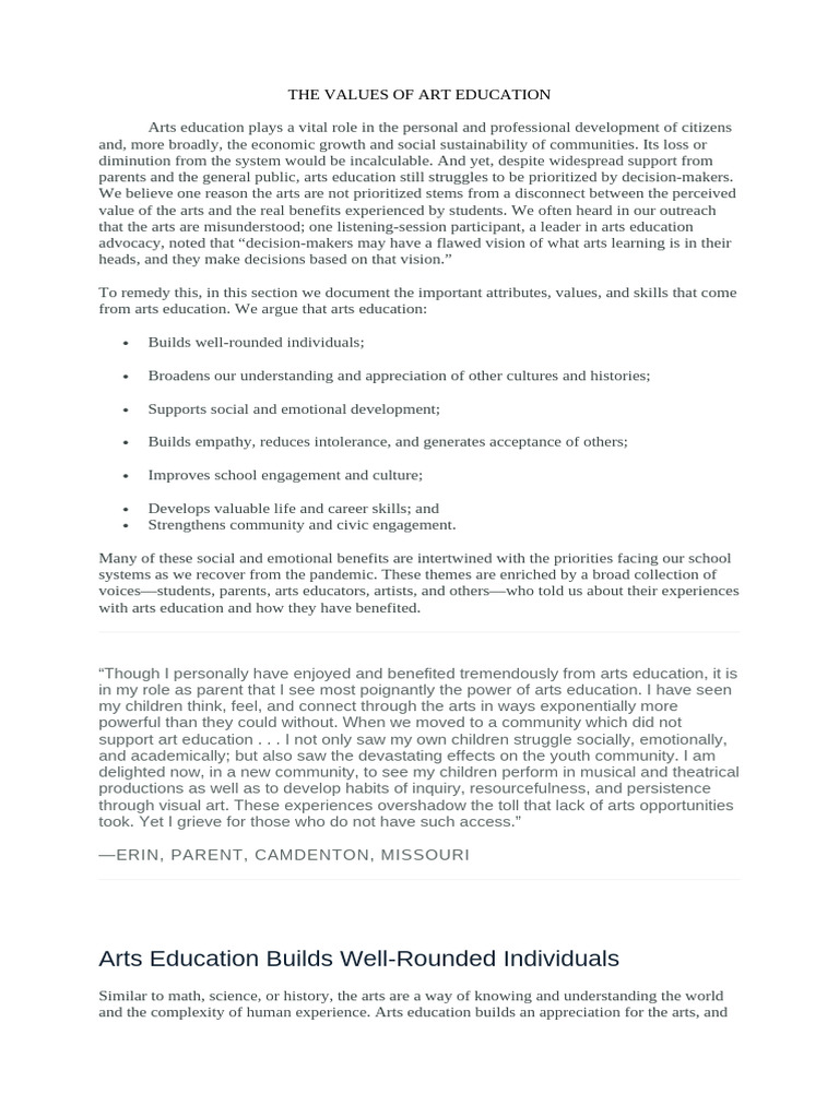 Teaching Arts Module 2 | PDF | Teachers | Empathy