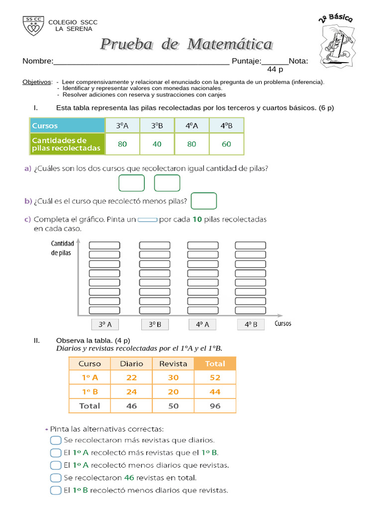3° Prueba Matem. 2° S. 2014 doc.doc corregido | PDF