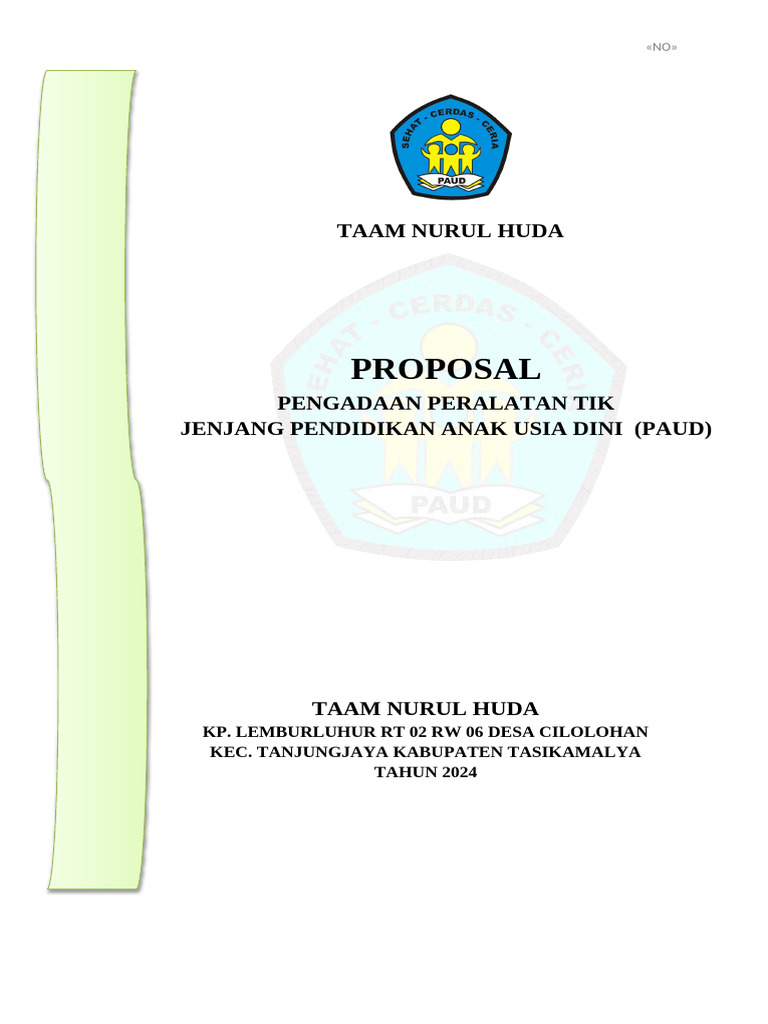 Proposal Bantuan Peralatan TIK PAUD 2024 | PDF