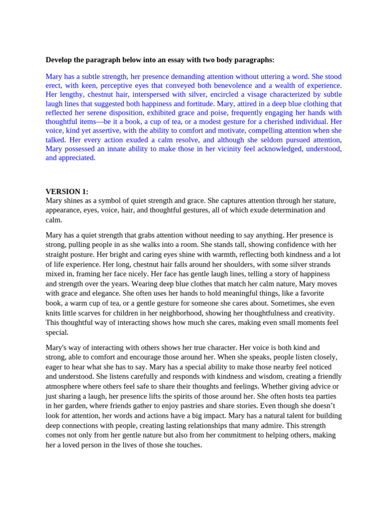 Essay 1 | PDF | Gesture | Attention