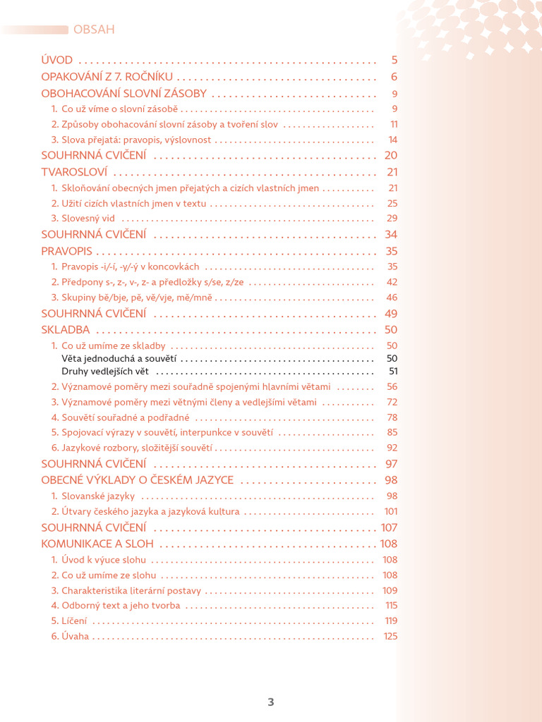 Obsah Ucebnice | PDF