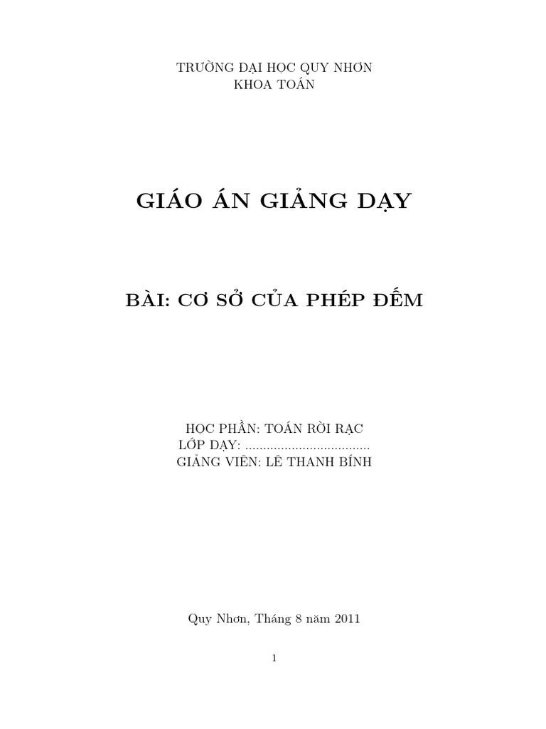 Bai Giang So 1 TRR TH Toan 32 | PDF