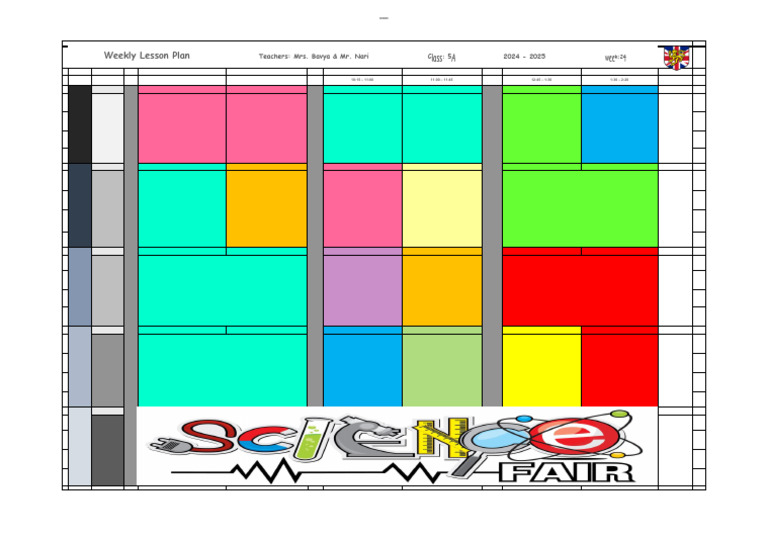 5A Weekly Lesson Plan Week 24 | PDF | Worksheet