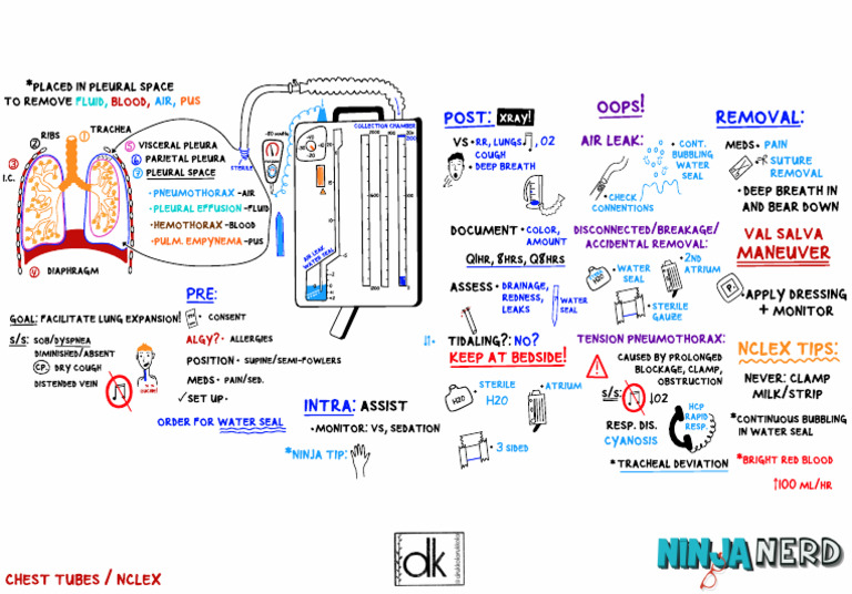 1000.2 Nursing) Chest Tubes - Key | PDF
