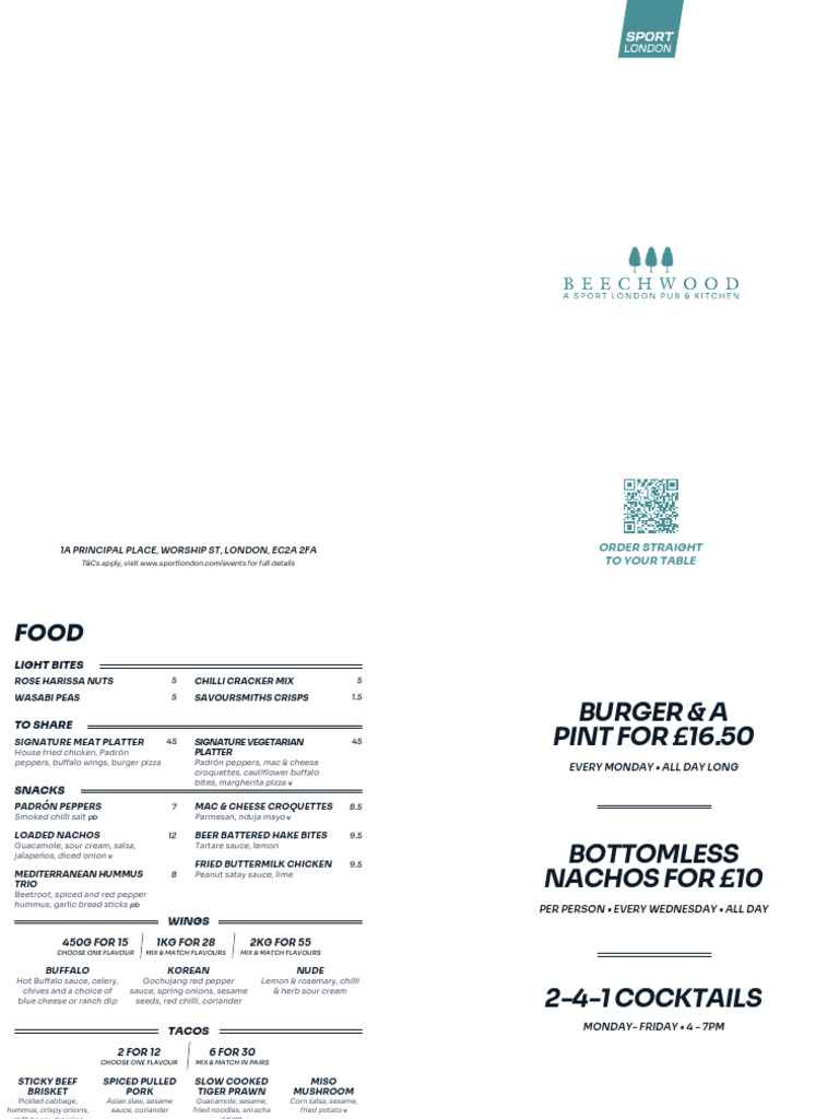 Drinks-Menu Beechwood SL 10.01.25 PRINT | PDF | Sauce | Hamburgers