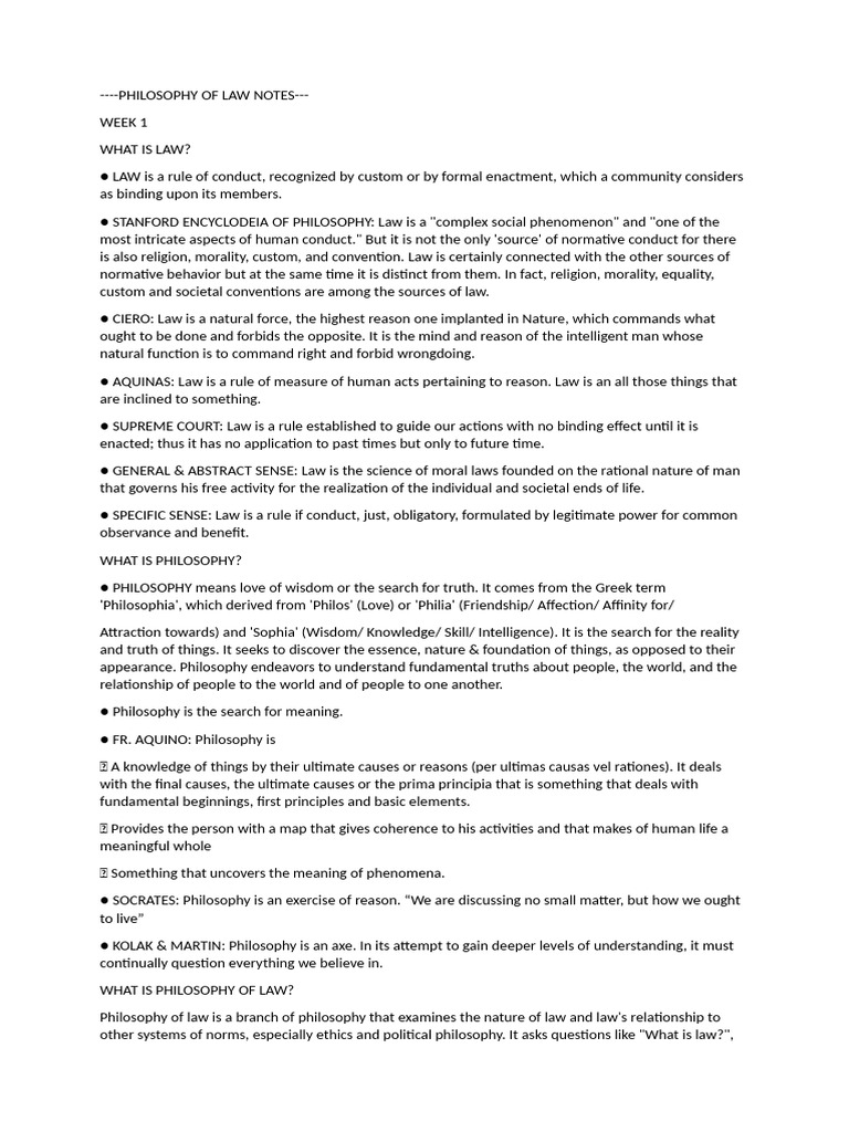 Philosophy of Law Overview and Concepts | PDF | Justice | Crime & Violence