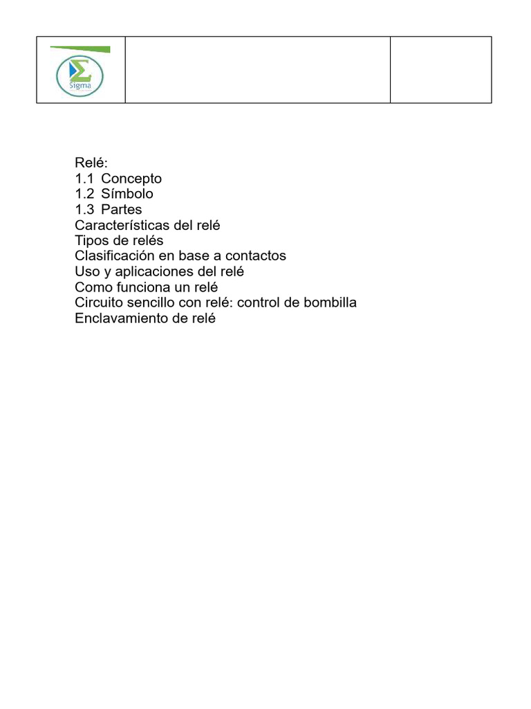 17 Rele - Sigma | PDF | Relé | Cambiar