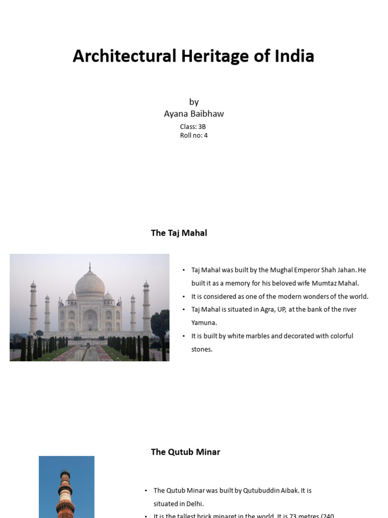 Key Architectural Heritage of India | PDF