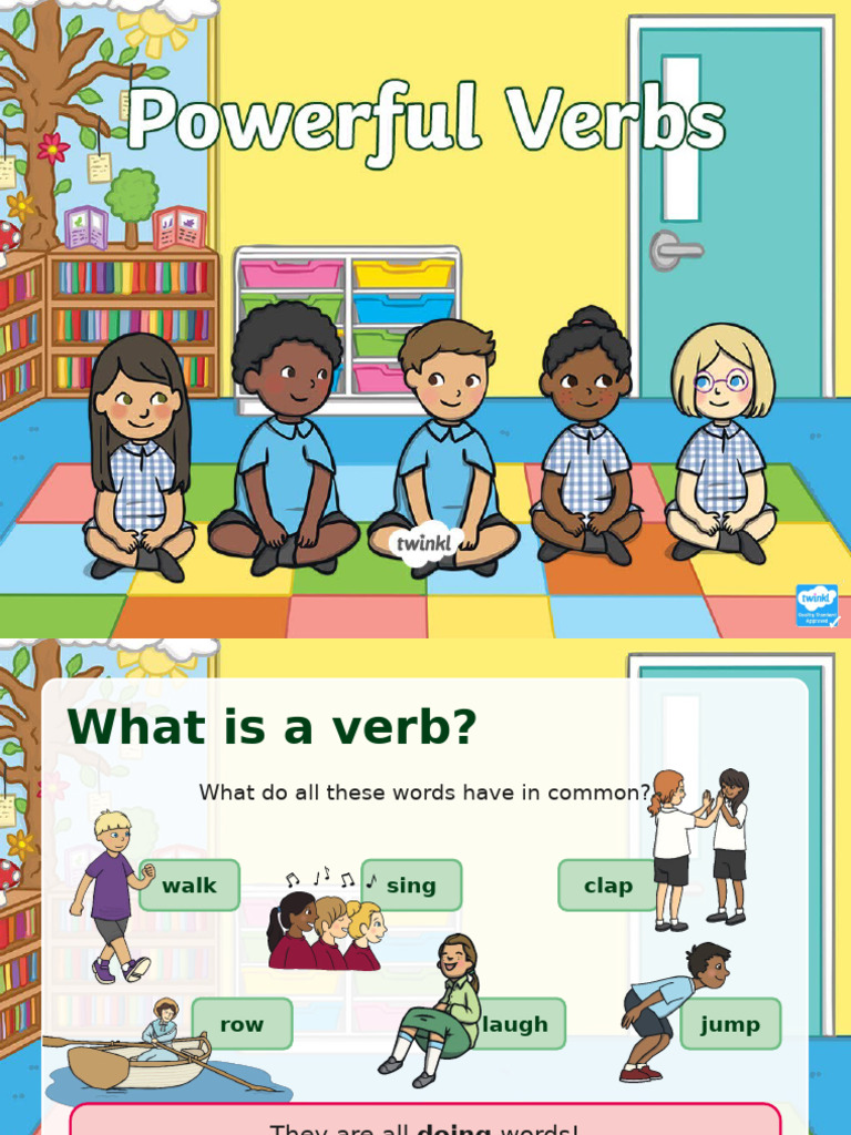 T L 9344 Ks1 Powerful Verbs Powerpoint Powerpoint Ver 2 | PDF