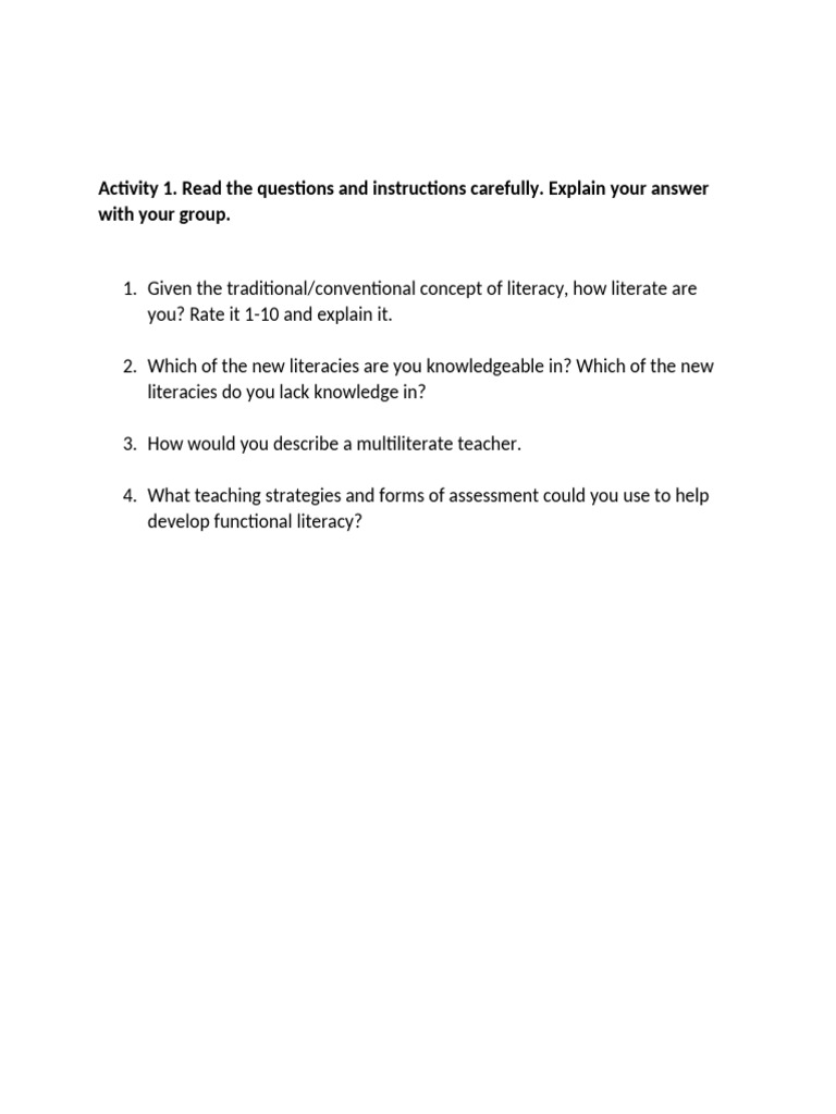 Educ. 110 Activity 1 | PDF