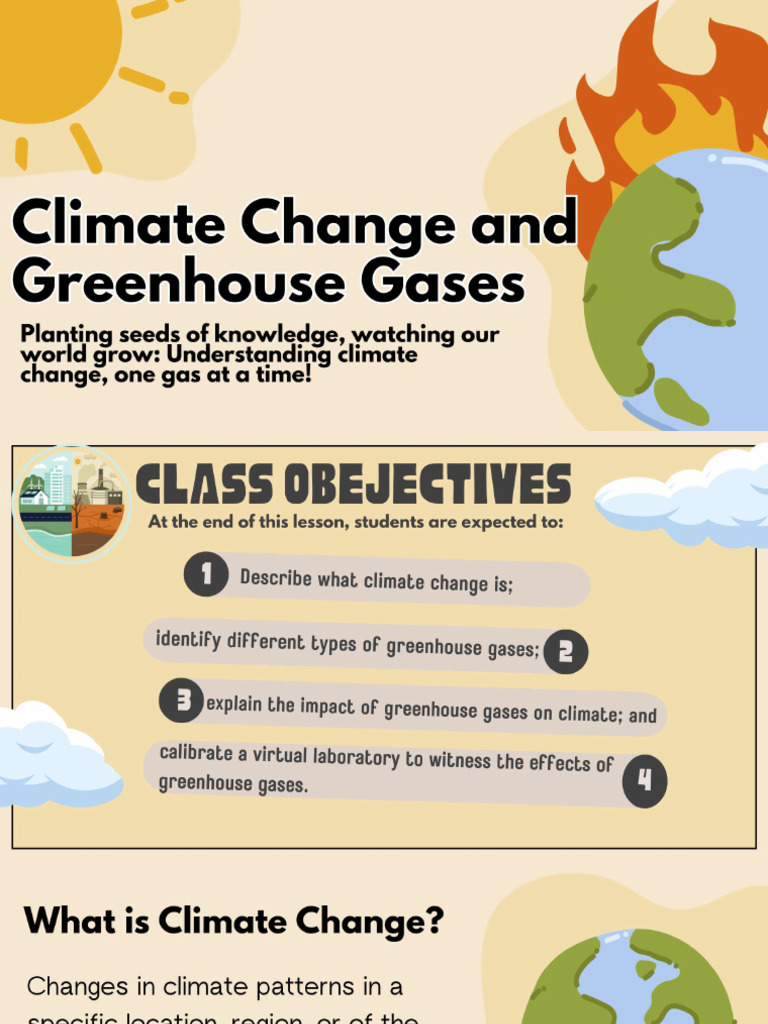 Day 8 Climate Change and Greenhouse Gases G9 | PDF