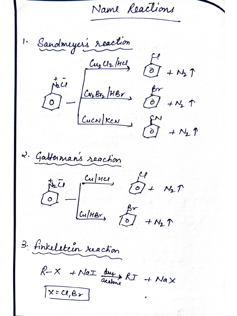 Organic Name Reaction | PDF