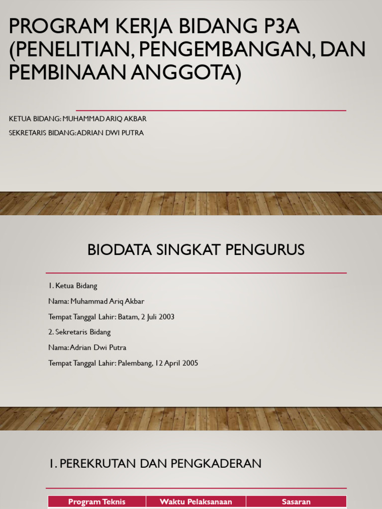 Program Kerja Bidang P3A HMI | PDF