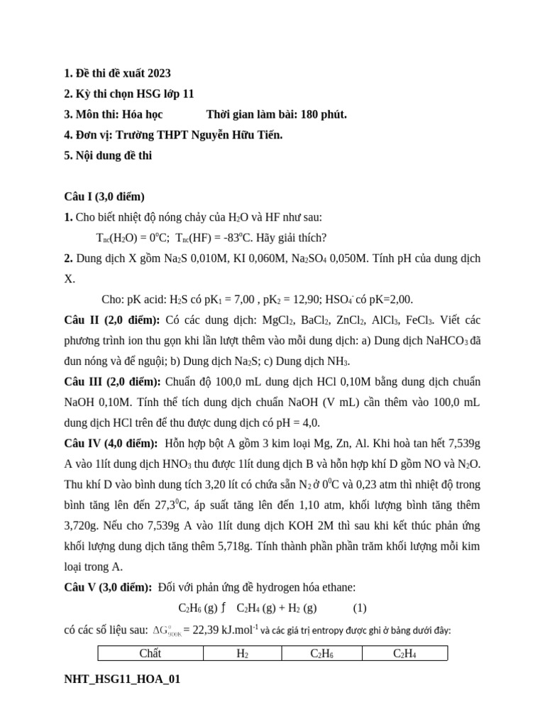 NHT HSG11 Hoa 01 | PDF