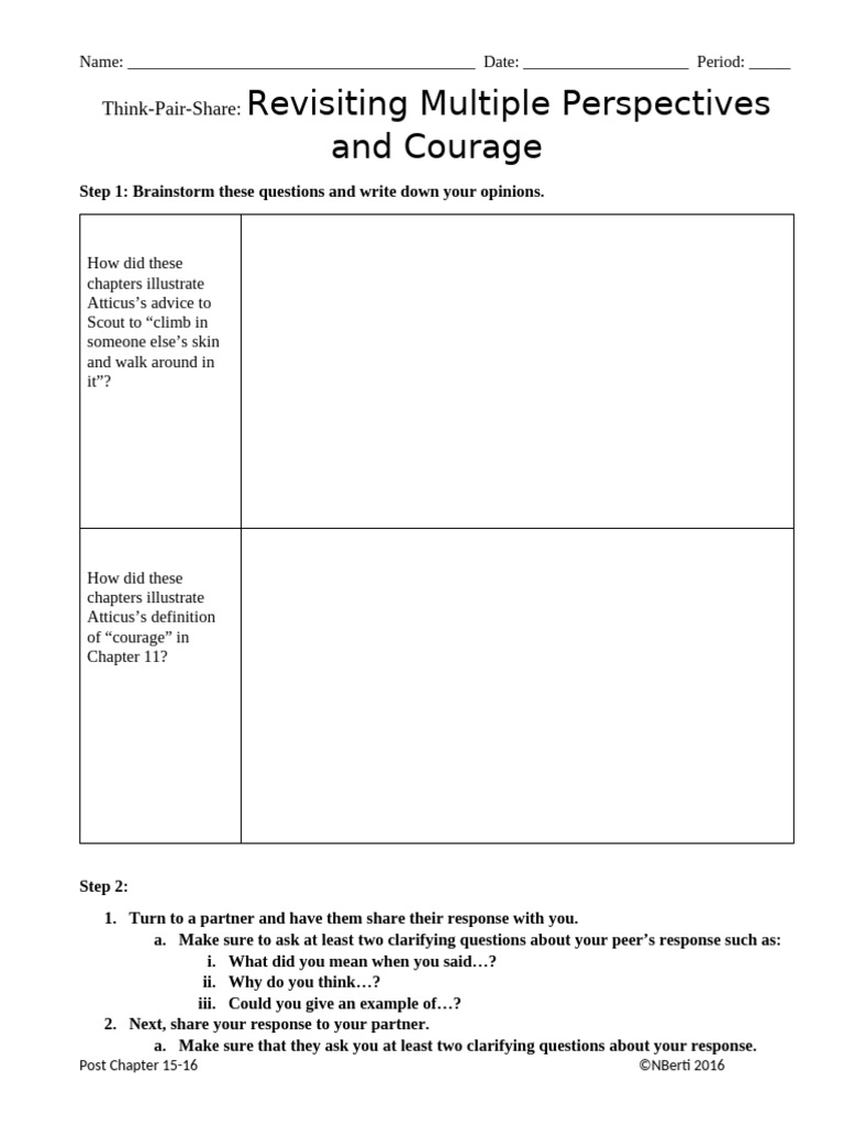 Atticus Courage Chapters 15-16 | PDF