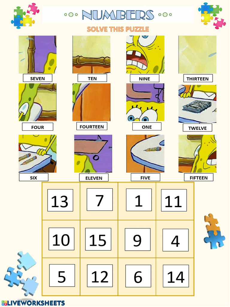 Number Grid Puzzle Layout | PDF
