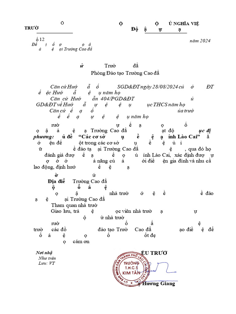 12.cvDE NGHI PHOI HOP - CAO DANG NG20241009100154980 Signed | PDF