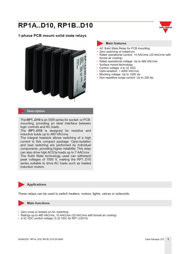 SSR_RP10 | PDF | Relay | Computer Engineering