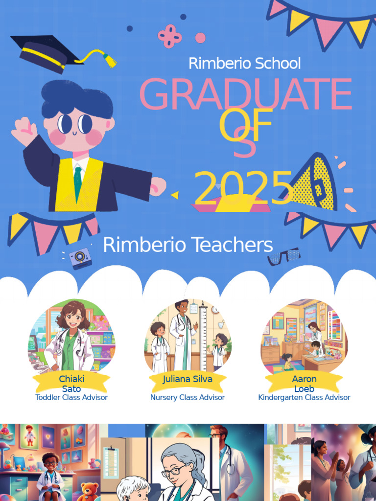 Blue and Pink Illustrative Graduation School Presentation | PDF
