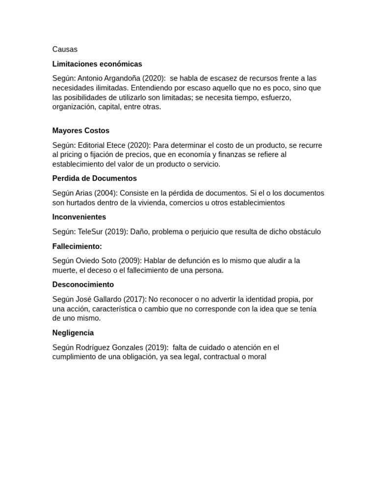 Causas | PDF