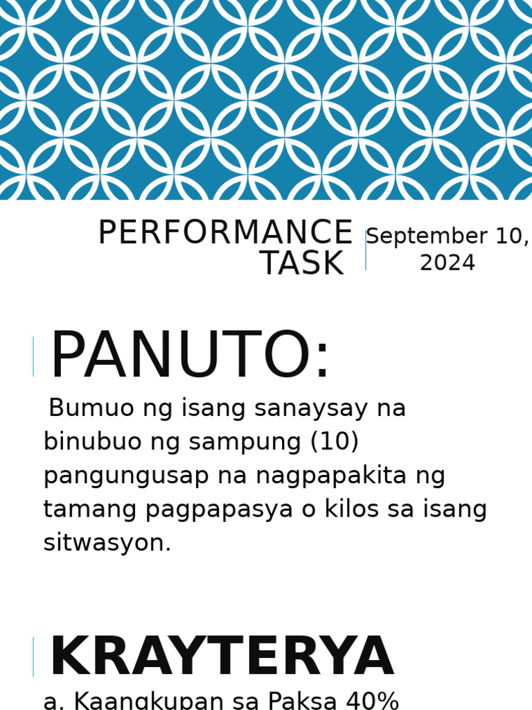 Performance Task Week 3 | PDF