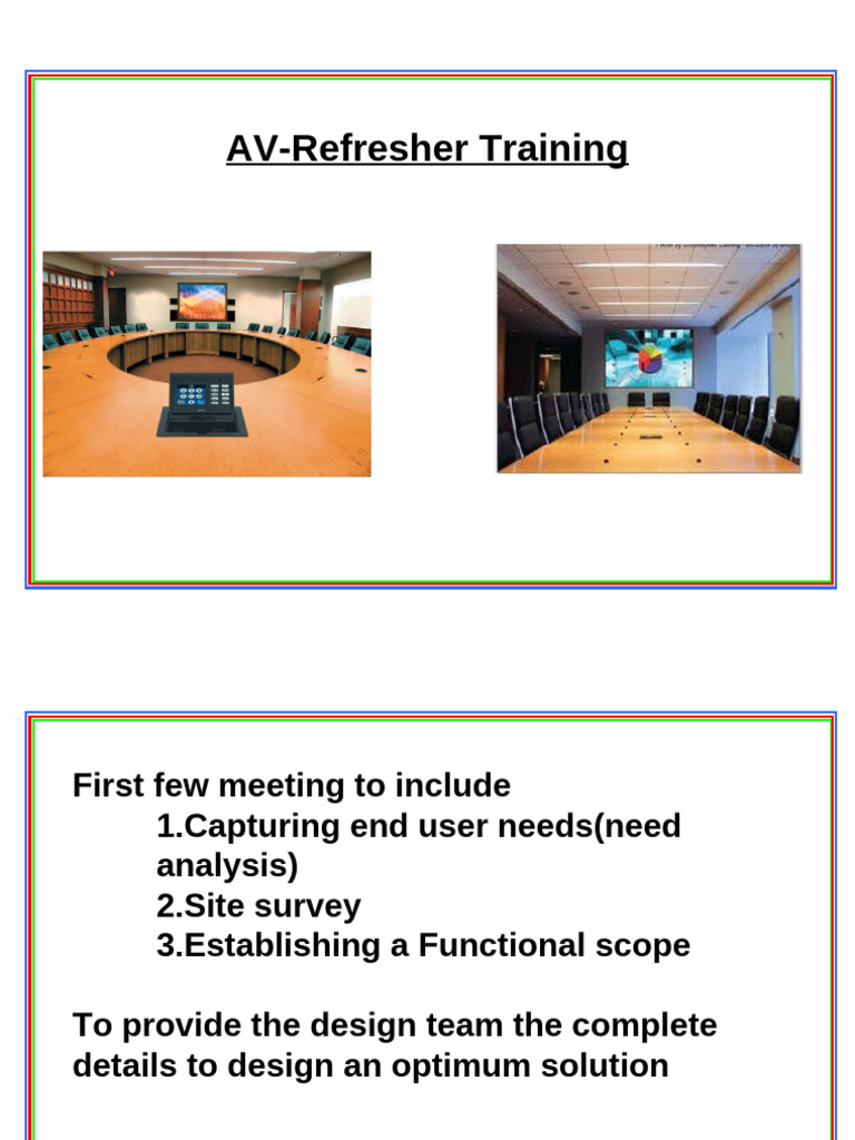 AV Refresher Training Overview | PDF | Microphone | Video