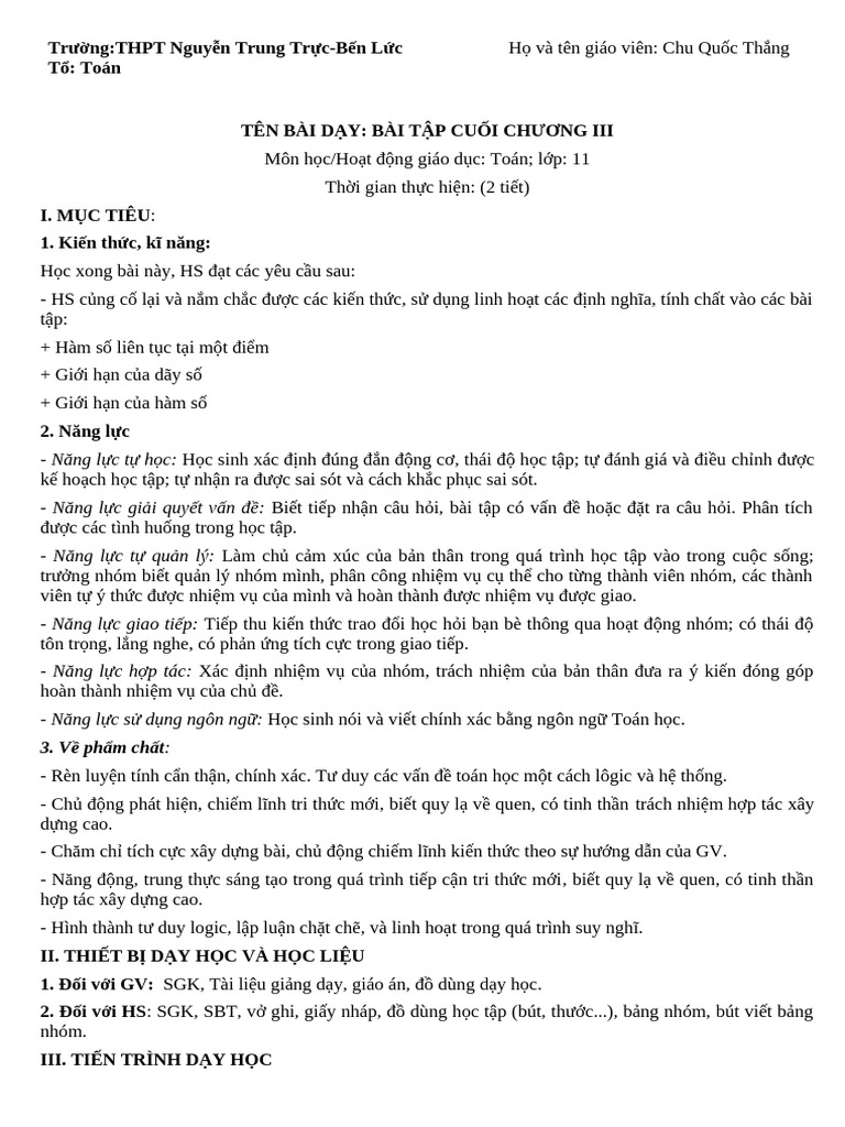 KHBD L P 11 Tháng 12 | PDF