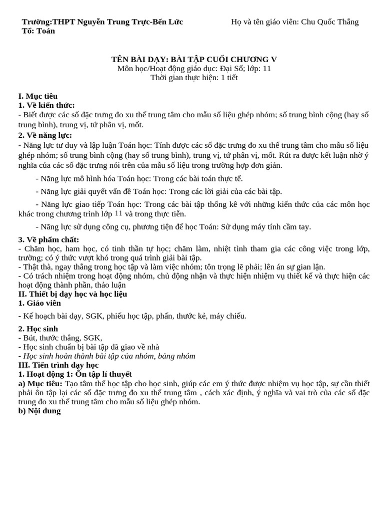 KHBD L P 11 Tháng 1.năm 2025 | PDF