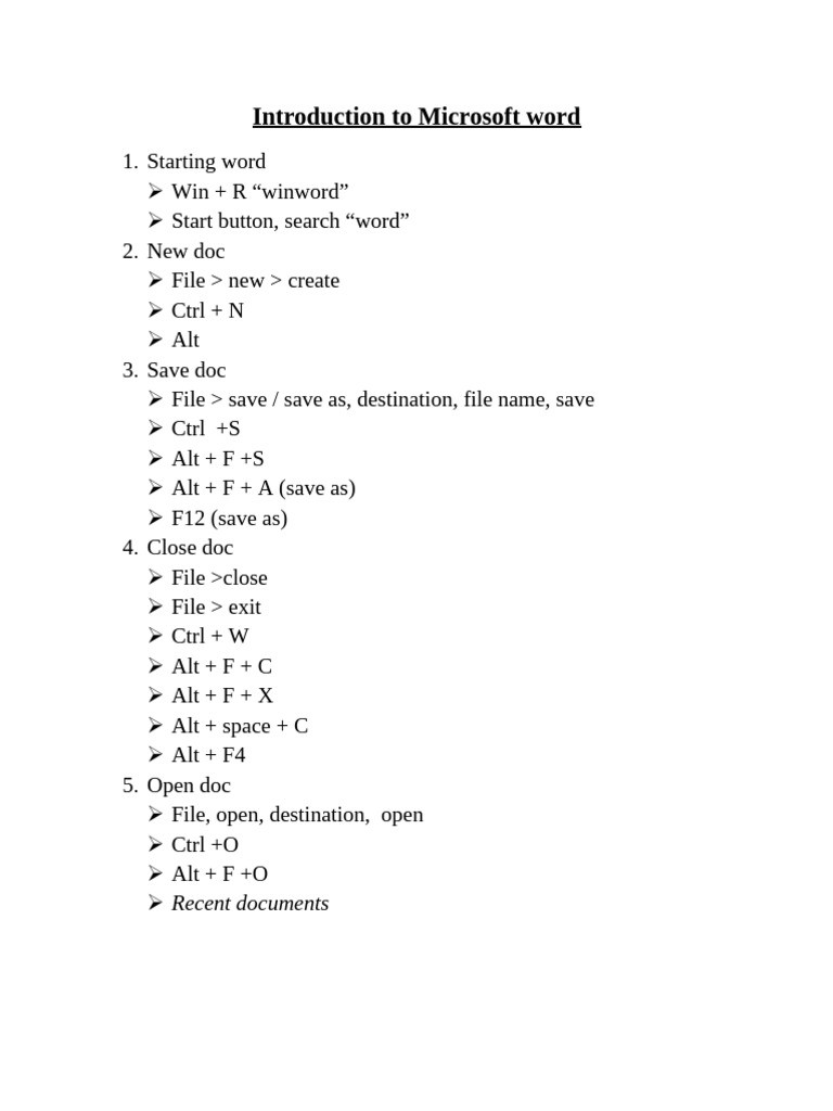 Introduction To Microsoft Word | PDF