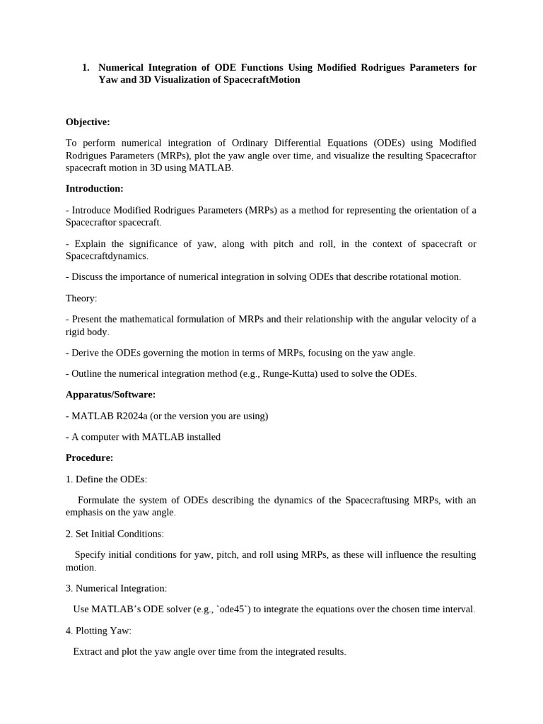 Spacecraft Dynamics and Control | PDF | Ordinary Differential Equation ...