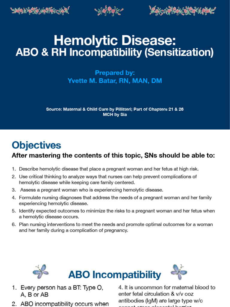 4. Hemolytic Dse- Rh Sensitization ABO | PDF | Medical Specialties ...