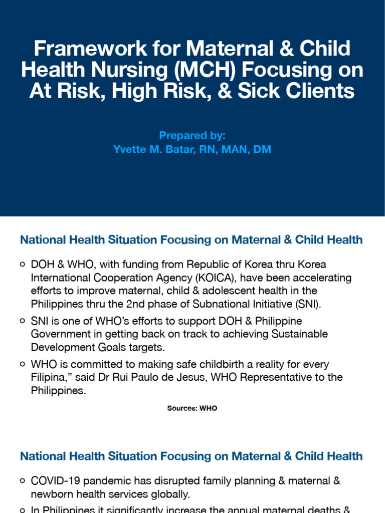 Framework For MCH Nursing Care of High Risk Pregnant Client | PDF ...
